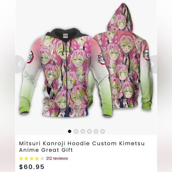 Gear Otaku | Jackets & Coats | Mitsuri Kanroji Hoodie Custom Kimetsu ...